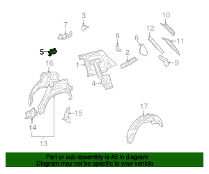 Genuine Toyota Roof Reinforced Reinforcement part# 61714-0E040 for 2008 ...