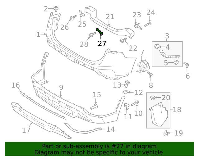 Genuine Lower Bracket for 2019-2020 Hyundai Santa Fe | Part# 86636 ...
