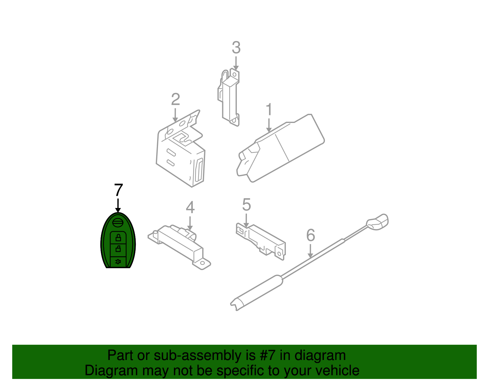 2008-2014 Nissan Remote Control Key Fob (Vehicles W/O I-Key) 28268C993A ...