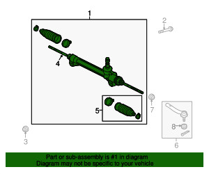 45510-0E010 - Steering Gear For 2010-2015 Lexus | Lexus OE Parts
