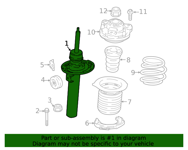 31316871779 - 2018-2024 BMW Strut (31-31-6-871-779) | BMW of South ...