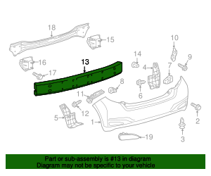 2007-2018 Toyota Yaris Impact Bar 52171-52030 | Toyota Parts