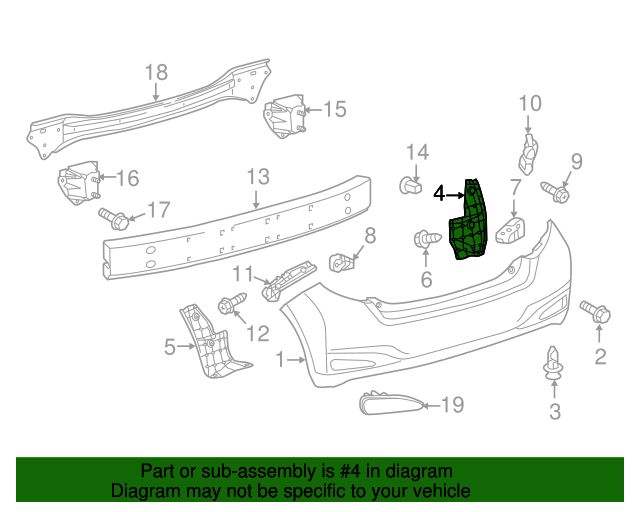 52591-0D130 - Side Seal - 2014 Toyota Yaris | OEM Genuine Toyota Parts