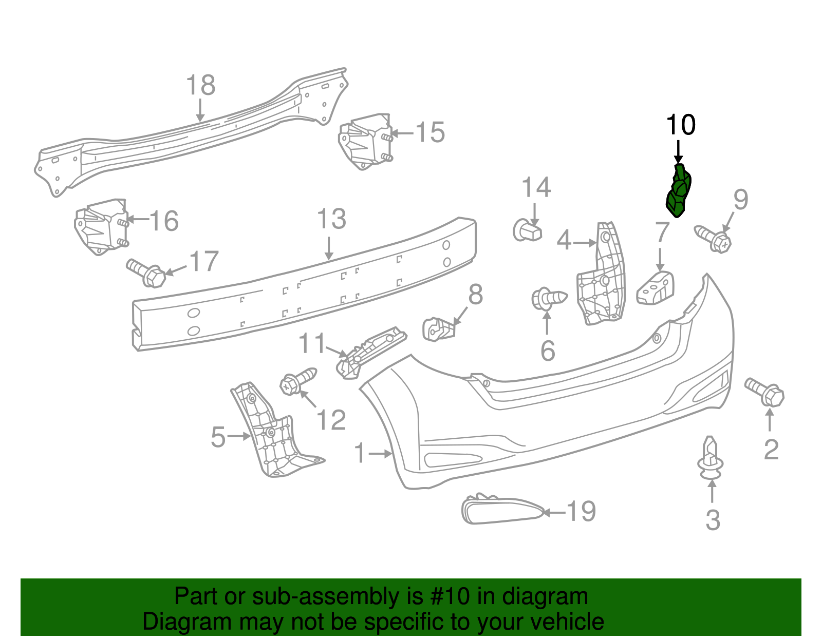 2012-2014 Toyota Yaris Side Retainer 52575-52171 | OEM Parts Online