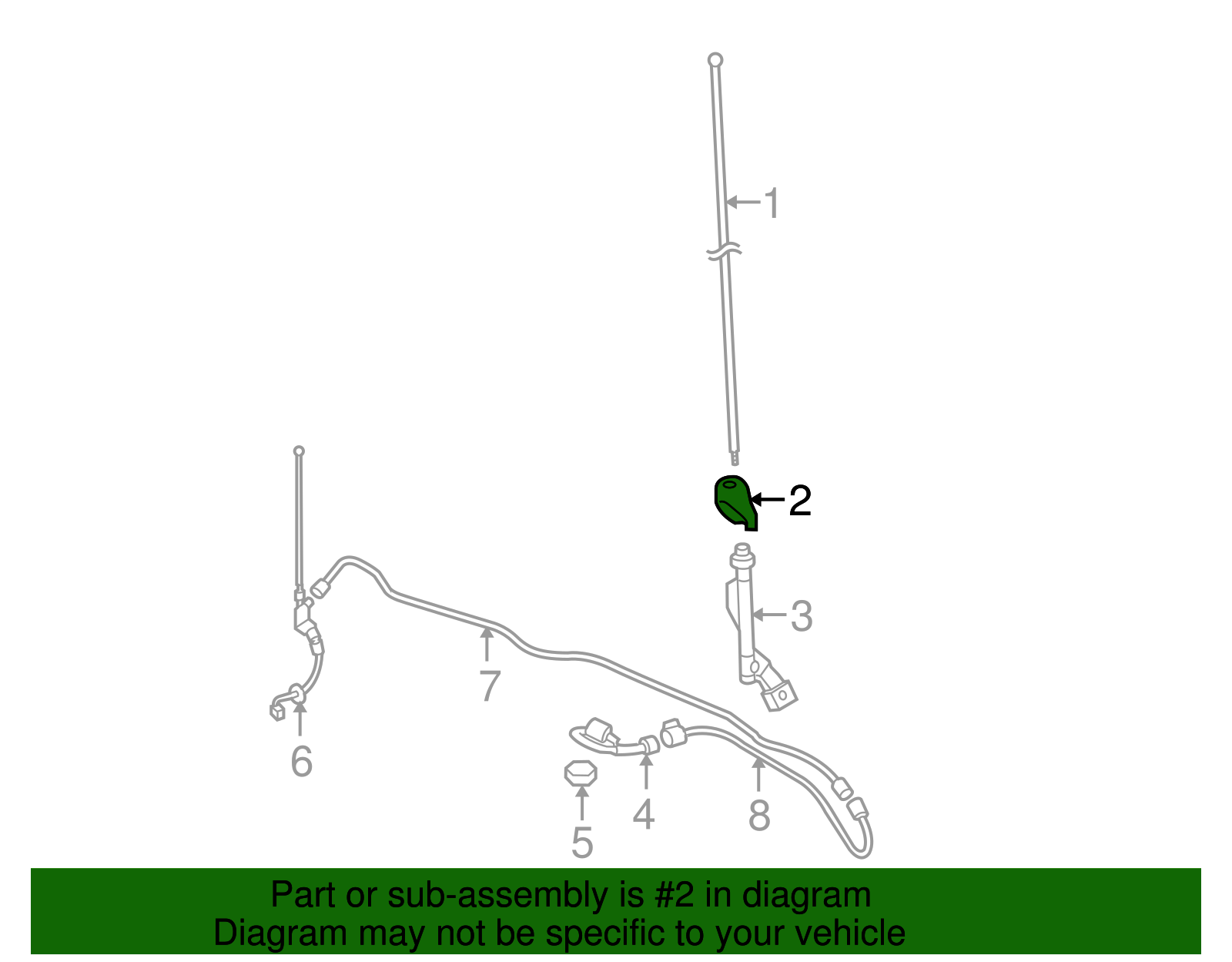2010-2013 Toyota 4Runner Radio Antenna Mast 86392-35040 | Toyota ...
