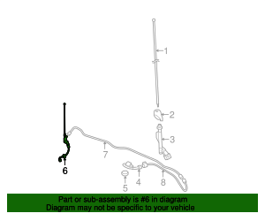 Genuine Toyota Antenna Cable part# 86101-35400 for 2012-2015 Toyota ...
