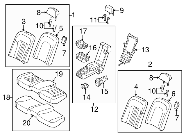 Genuine Frame Assembly Arm Rest for 2017-2021 Genesis G90 | Part# 89911 ...