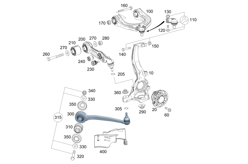 2005-2019 Mercedes-Benz Transverse Control Arm 231-330-51-00 | Mercedes ...