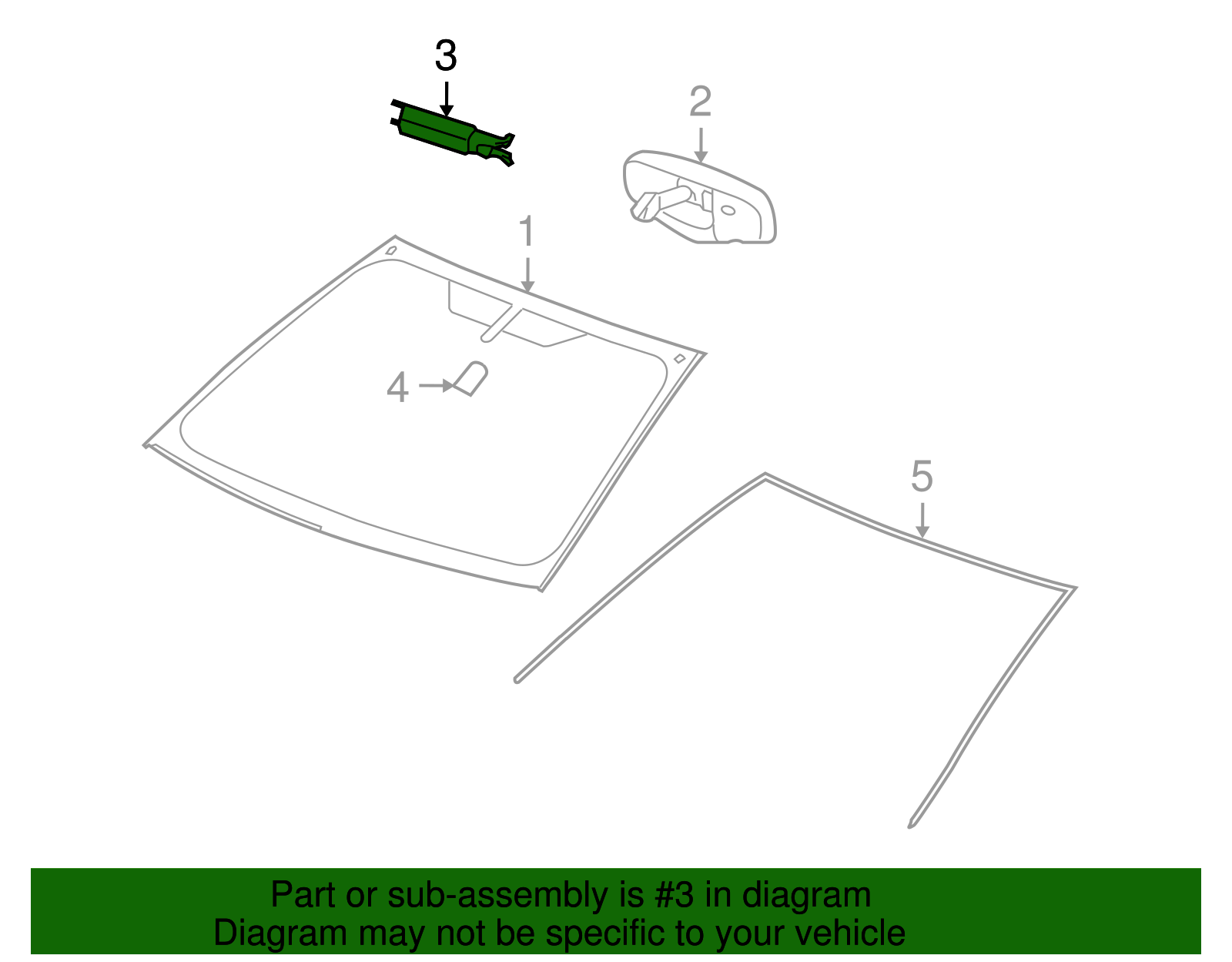 1999-2012 GM Inside Rearview Mirror Wiring Harness Cover 15195146 GM ...