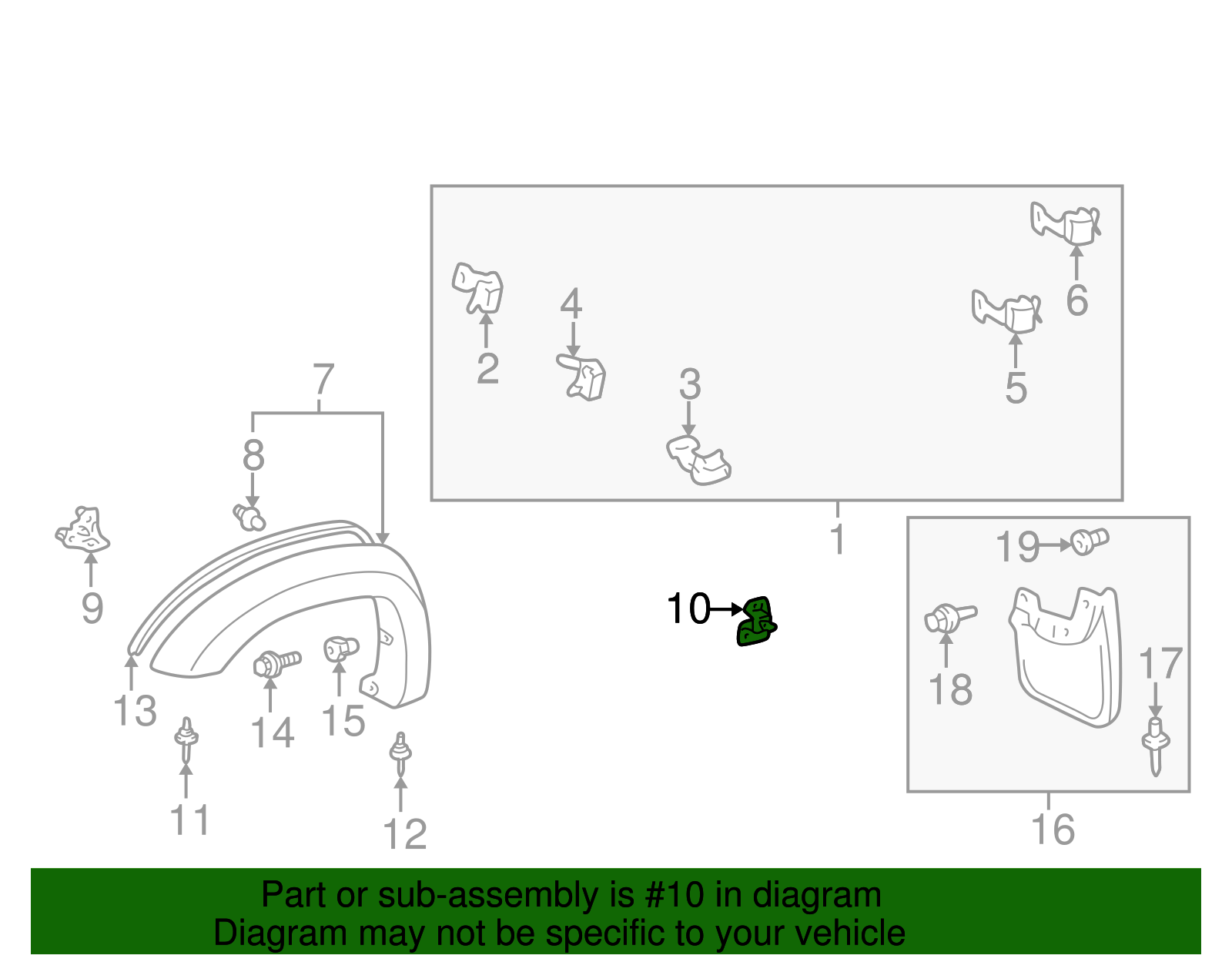 2000-2002 Toyota 4Runner Flare Rear Bracket 53845-35020 | OEM Parts Online