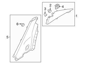 2018-2023 Kia Rio Upper Quarter Trim 85860-H9500BF3 | OEM Parts Online