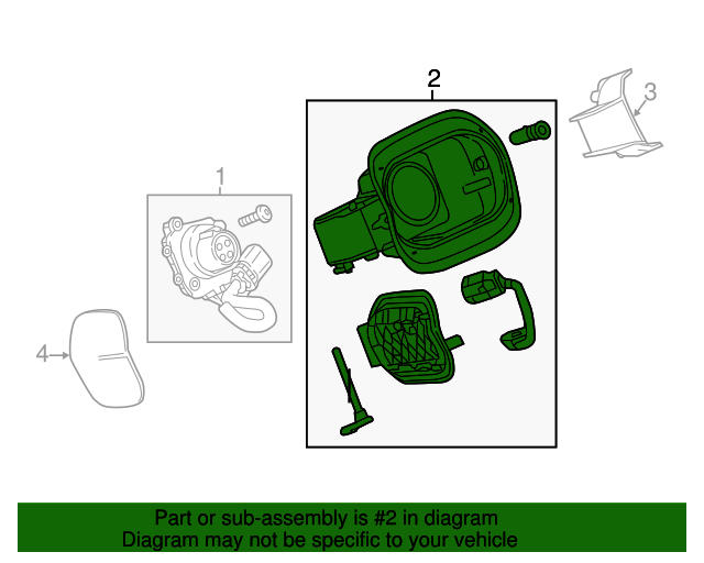 2017-2018 Cadillac CT6 Charge Port Housing 84366591 | GMPartsDirect.com