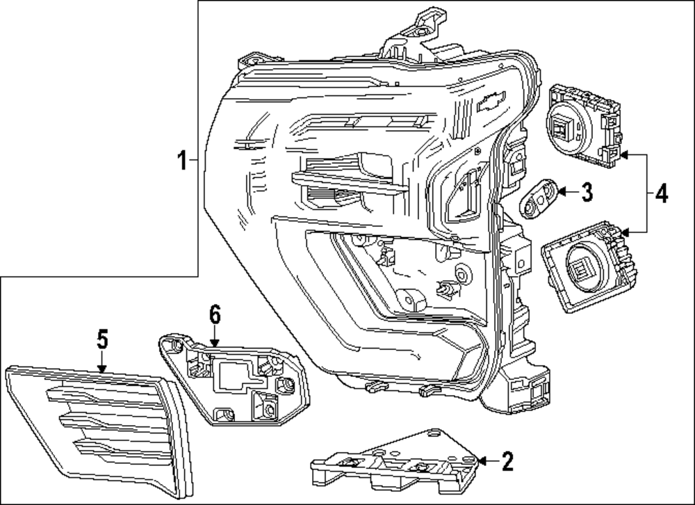 2024 Chevrolet Silverado 2500 HD Headlamp 85044248 | QuirkParts