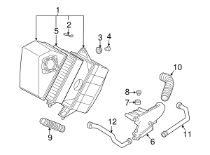 1992-1998 Audi Air Inlet Assembly Retainer Clip 191-129-797-A | Audi ...