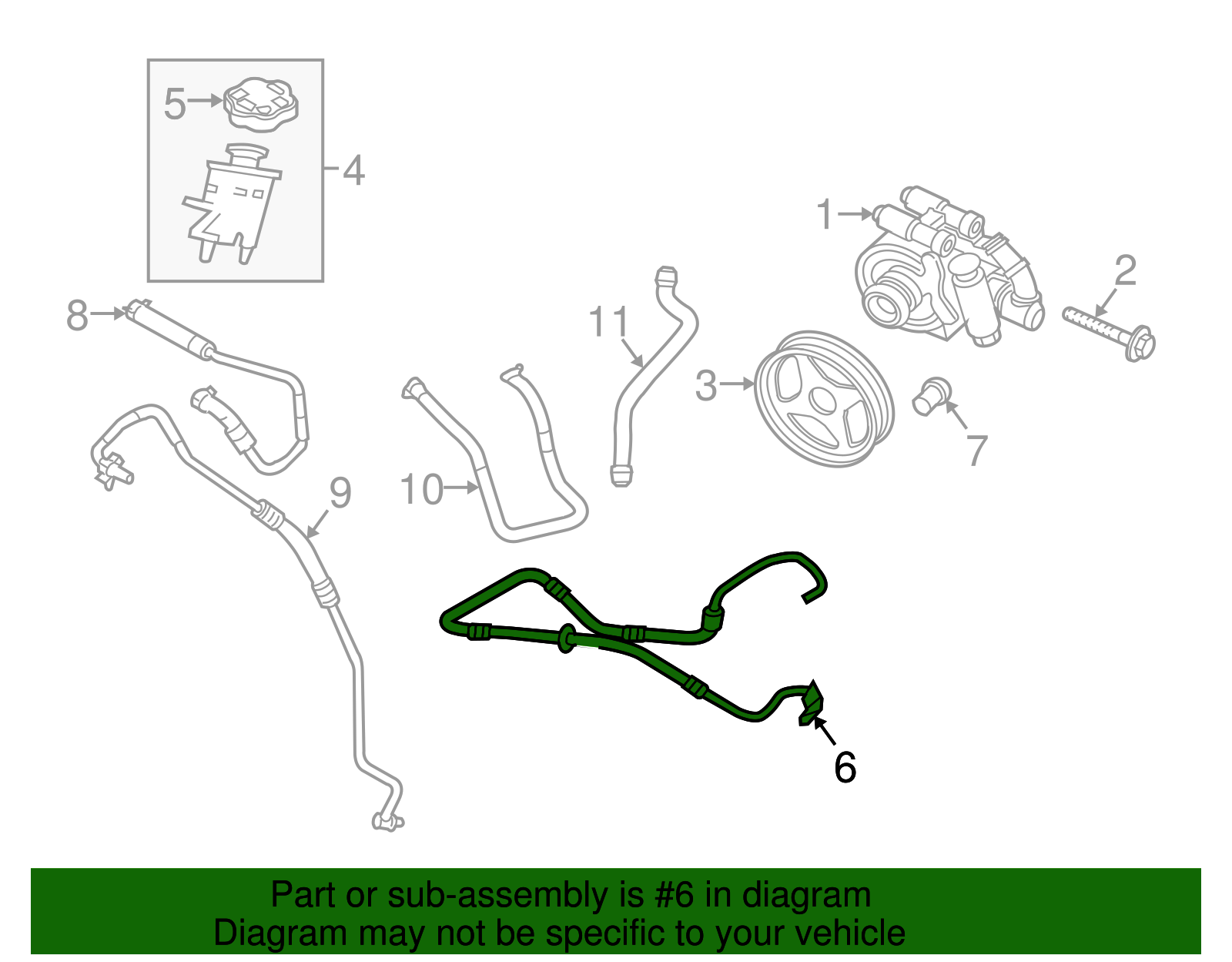 2008-2009 Ford Motorcraft™ Pressure Hose PSH-61 | OEM Parts Online