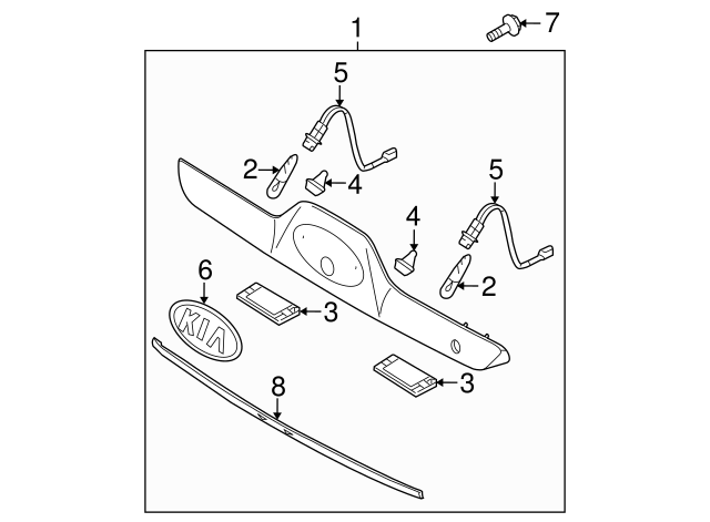 92501-1F100 - License Lamp 2007-2009 Kia Sportage | Kia.Parts Store