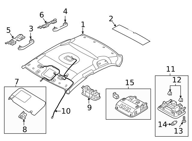 2021-2023 Hyundai Elantra Headliner Wiring Harness 91800-AB430 | OEM ...