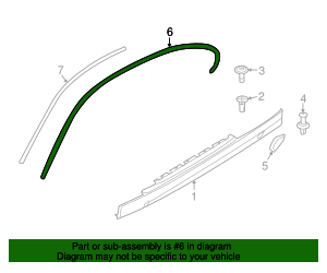 51-13-2-996-902 - Drip Molding - 2008-2013 BMW | Buy BMW Parts Now