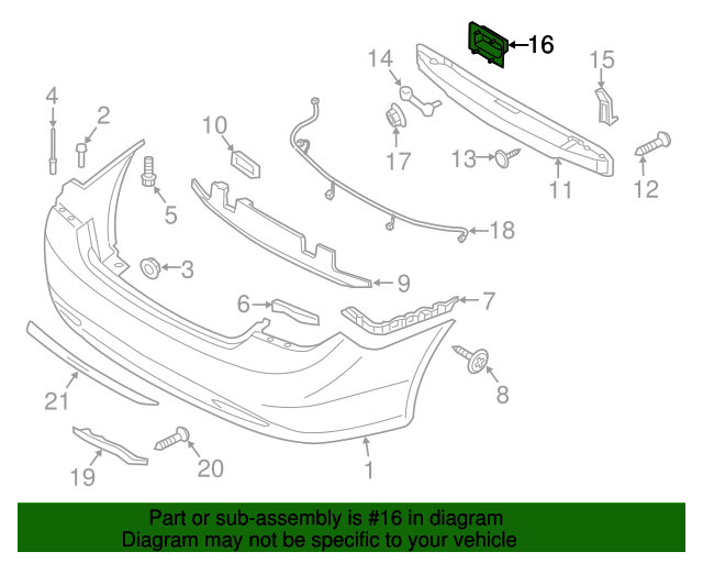 86642-3Q000 - Bumper Impact Bar Bracket 2011-2013 Hyundai Sonata ...