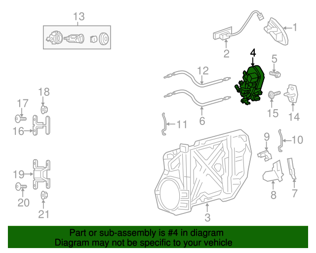 2011-2021 Mopar Front Door Latch - Driver's Side (LH) 4589913AH ...