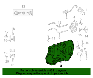 2011-2020 Mopar Window Regulator - Driver's Side (LH) 68103997AC ...