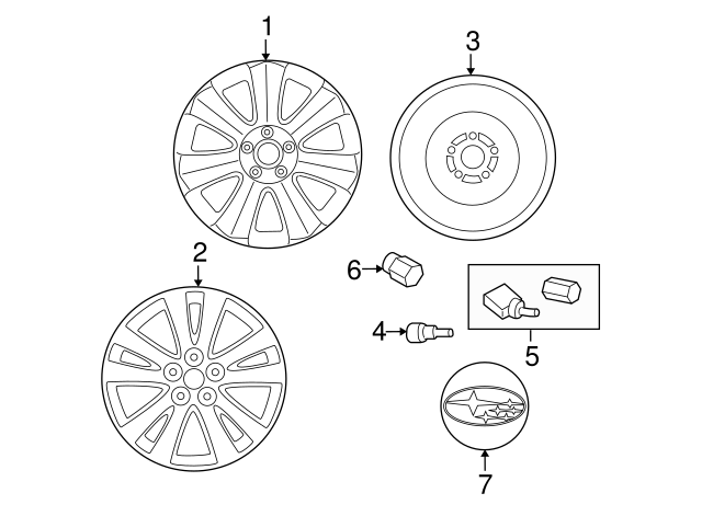 2006-2019 Subaru Spare Wheel 28151XA00A | Subaru Parts Deals