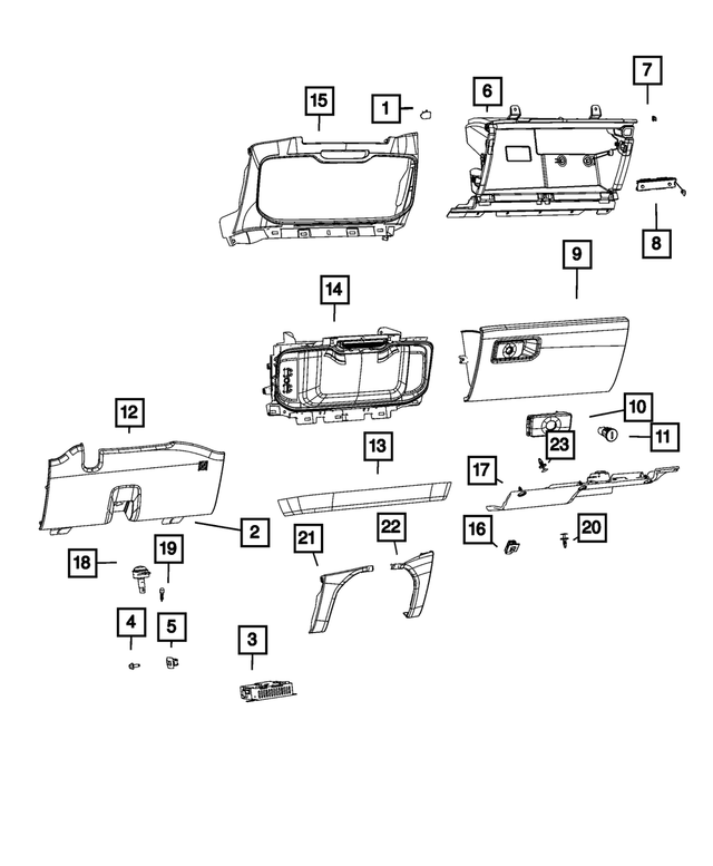 2019-2024 Ram 1500 Instrument Panel Closeout Panel 68373026AB | Mopar ...