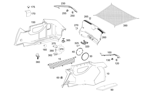 Luggage Compartment Covering for 2020 Mercedes-Benz CLS53 AMG ...
