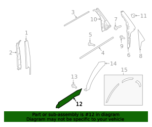 LR103622 - Door Molding 2018-2022 Land Rover Range Rover Sport ...