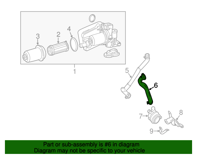 2014-2020 Mercedes-Benz Engine Coolant Hose 176-501-00-00 ...