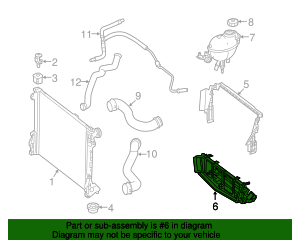 212-505-32-30 - Radiator Support Baffle 2014-2016 Mercedes-Benz E 250 ...