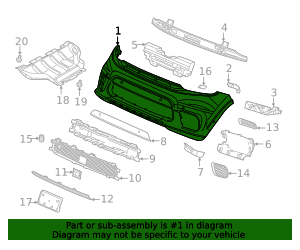 2017-2021 Jeep Grand Cherokee Bumper Cover 68335438AC | TascaParts.com
