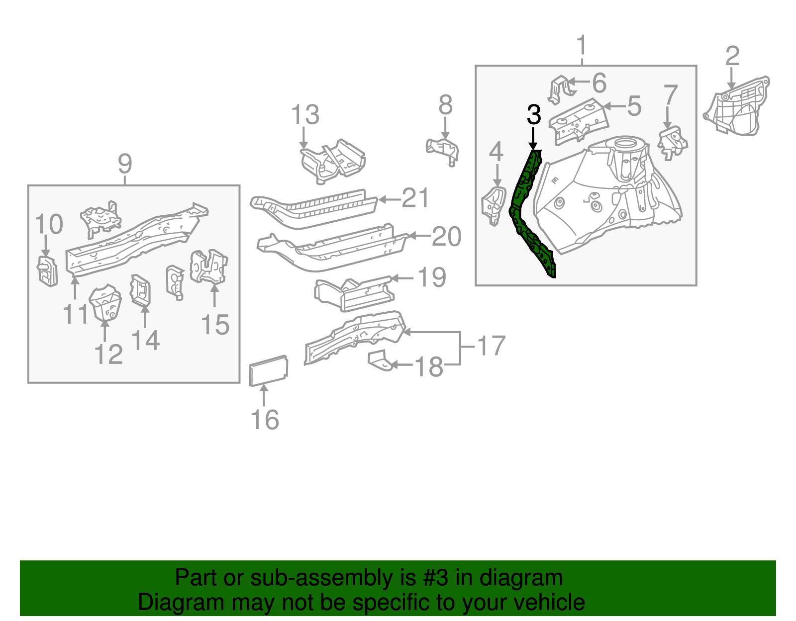 2015-2020 Toyota Sienna Extension 53708-08020 | Toyota Parts Center
