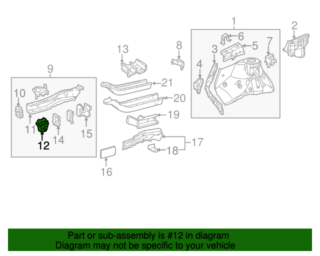 2001-2020 Toyota Mount Bracket 57105-06010 | Toyota Parts Center