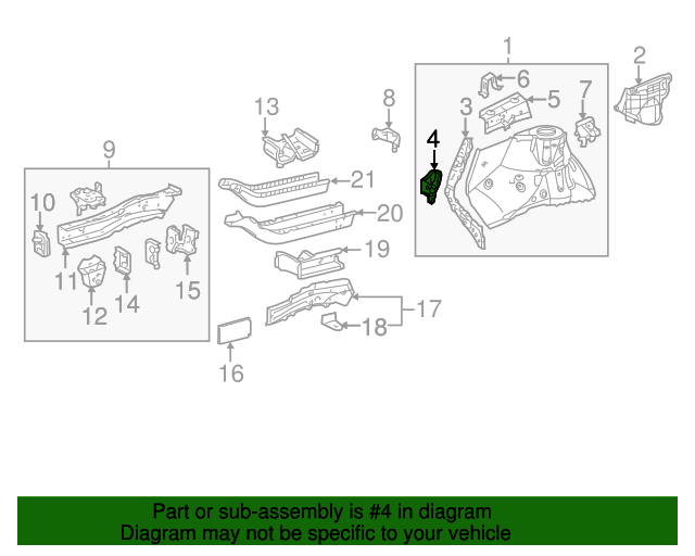 53718-08020 - Mount Bracket 2011-2020 Toyota Sienna | Ourisman Toyota Parts