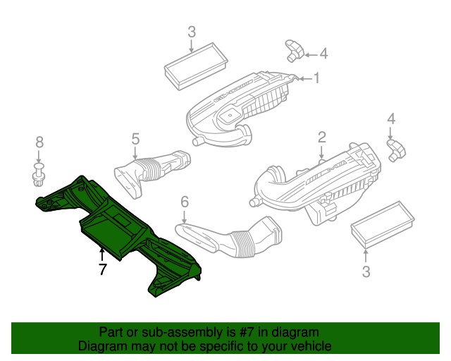 205-500-12-00 - Air Inlet Duct 2015-2021 Mercedes-Benz | Mercedes-Benz ...
