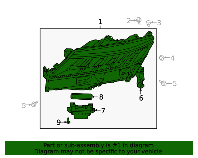 8301D572 - Headlamp Assembly 2020-2024 Mitsubishi Outlander Sport ...