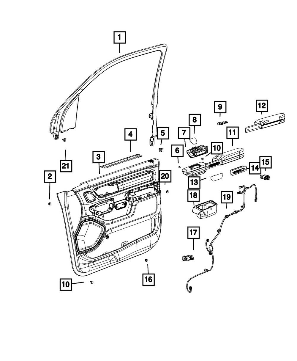 2025 Ram 1500 Trim Clip 06513757AA | Mopar eStore
