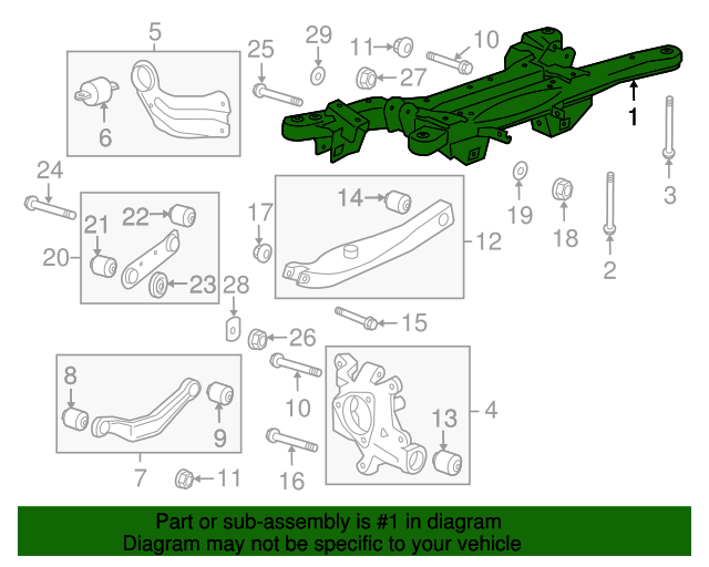 2012 Buick Regal Suspension Cross-Member 22743953 | GMPartsDirect.com