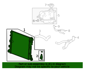 2020-2024 Cadillac Engine Radiator 84743114 | OEM Parts Online