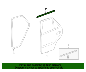 Genuine Belt Weather-Strip for 2007-2011 Mercedes-Benz | OEM Part# 164 ...