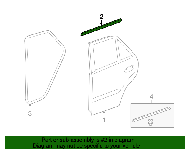 Genuine Belt Weather-Strip for 2007-2011 Mercedes-Benz | OEM Part# 164 ...
