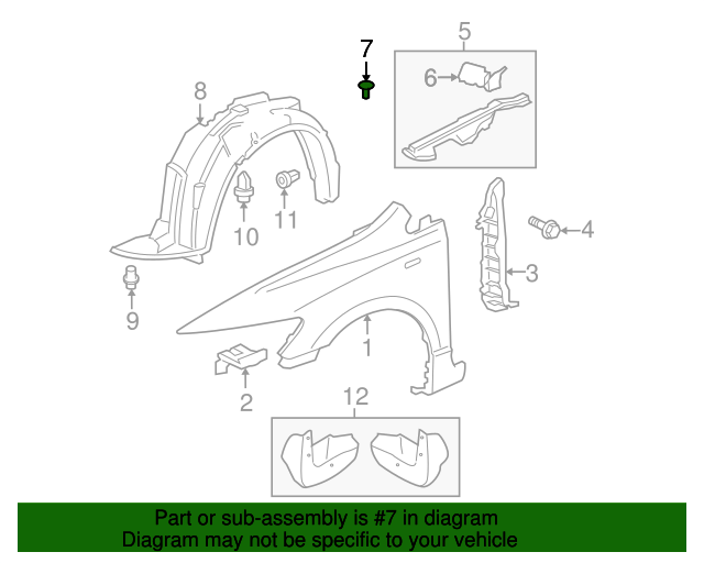 2007-2016 Honda Upper Trim Clip 91501-SNA-003 | OEM Parts Online
