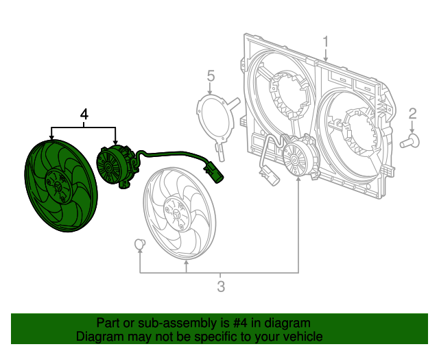 2016-2020 Buick Envision Engine Cooling Fan Assembly 23270403 GM ...