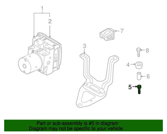 Genuine BMW 07-11-9-905-528 | Hex Bolt with Washer - M8x16 | FREE ...