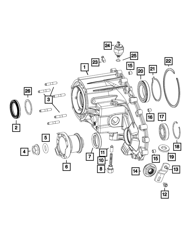 2012-2018 Jeep Front Case Half 68088065AA | Mopar eStore
