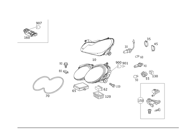 209-820-07-56 - Front Fog Lamp 1994-2014 Mercedes-Benz | Mercedes-Benz ...