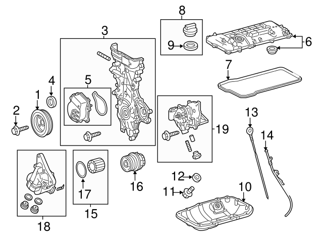 15609-37041 - Engine Oil Filter Adapter 2011-2017 Lexus CT200h ...