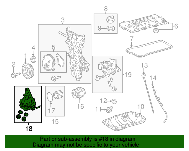 15609-37041 - Engine Oil Filter Adapter 2011-2017 Lexus CT200h ...