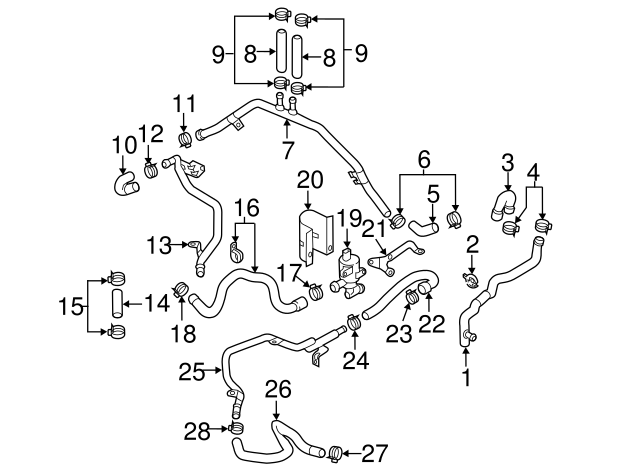 2013-2018 Audi Water Pipe 4G0-121-481-P | Audi USA Parts